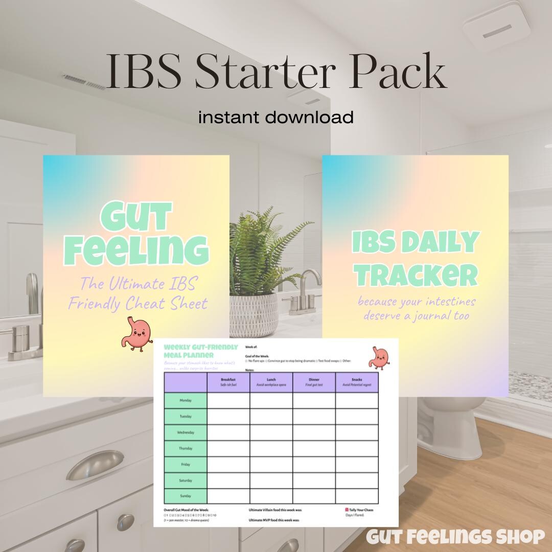 IBS Starter Pack – Funny Gut Health Bundle – Meal Planner, Cheat Sheet ...