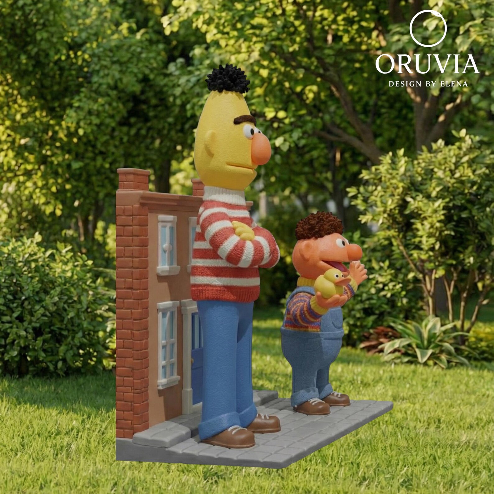 Bert and Ernie Characters 3D STL File - Etsy