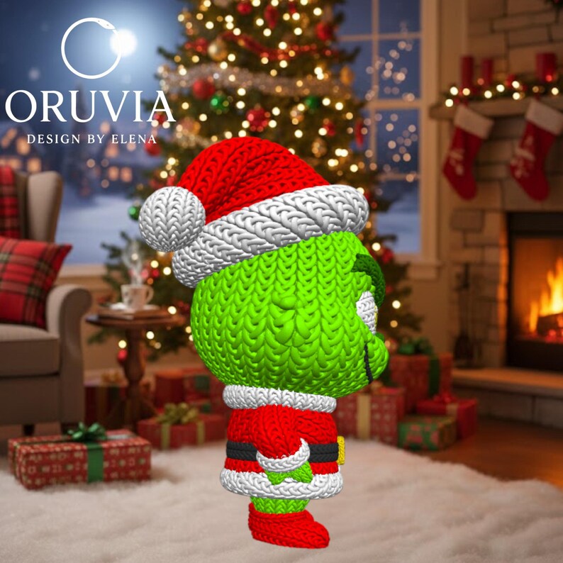 Knitted Grinch Figures 3MF - 3D STL Files - Key Chain - Etsy Canada