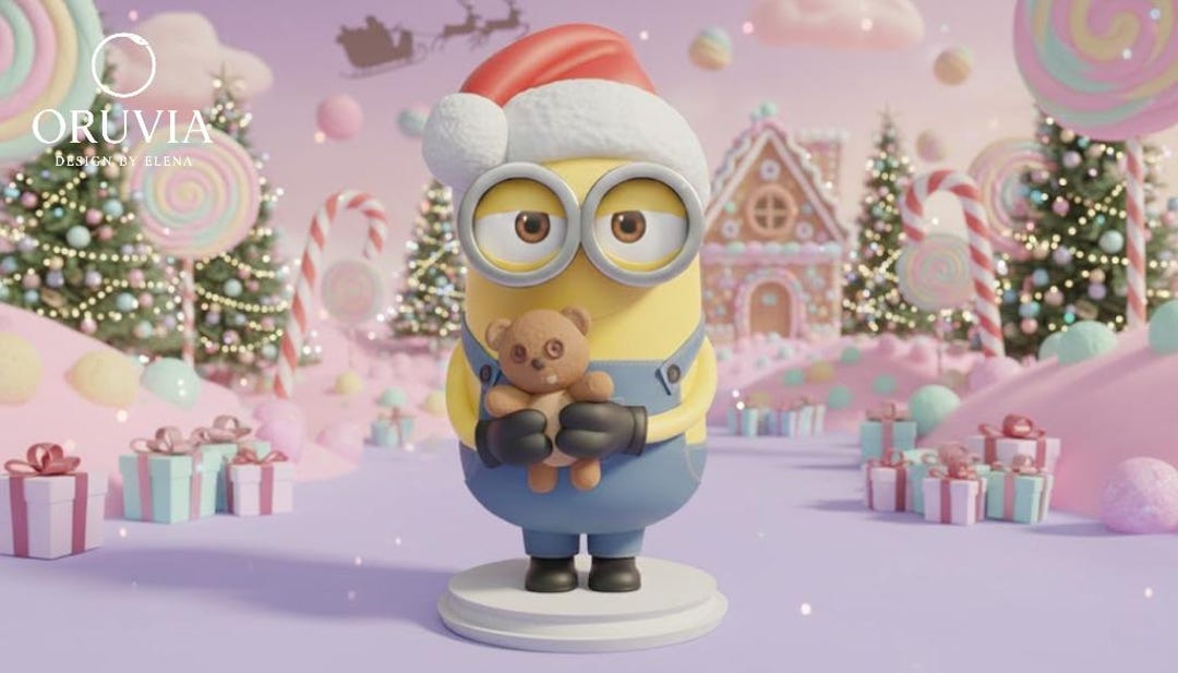 Christmas Minion 3D STL File - Etsy Canada