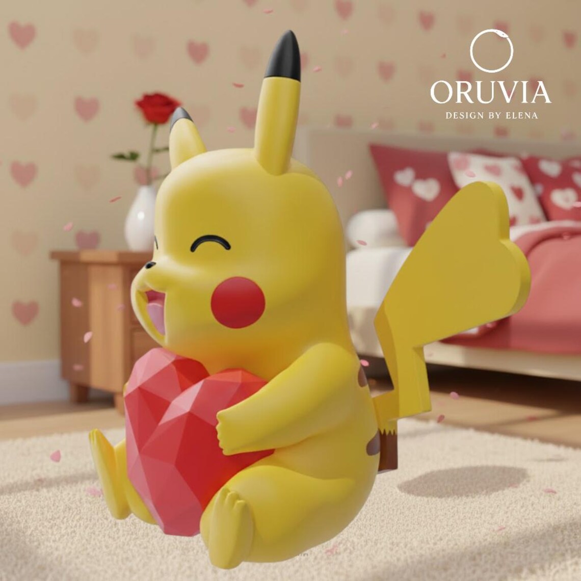 Figura de Pikachu de San Valentín, archivo STL 3D - Tema de San ...
