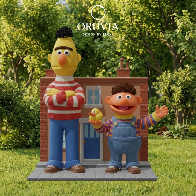 Bert and Ernie Characters 3D STL File - Etsy