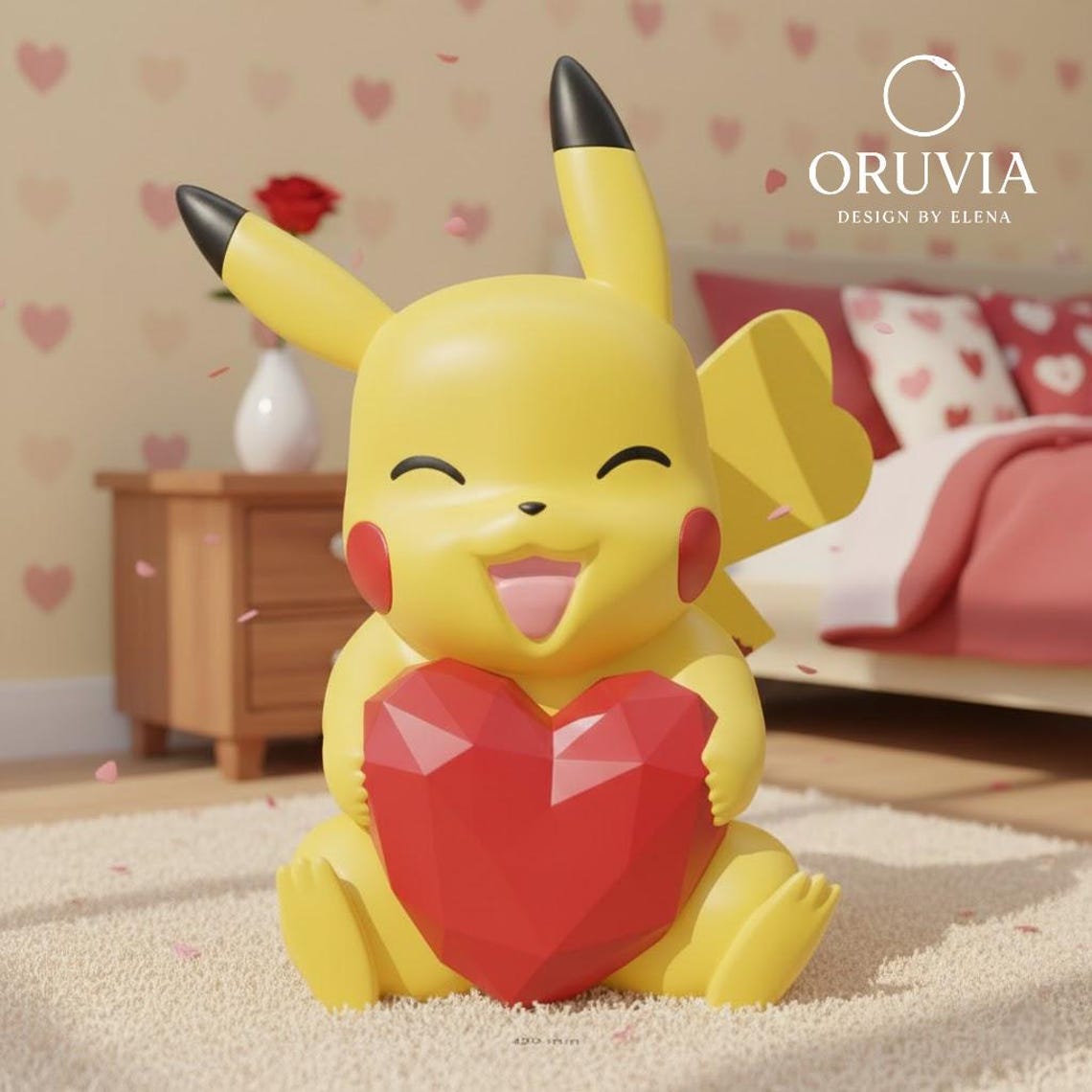 Figura de Pikachu de San Valentín, archivo STL 3D - Tema de San ...