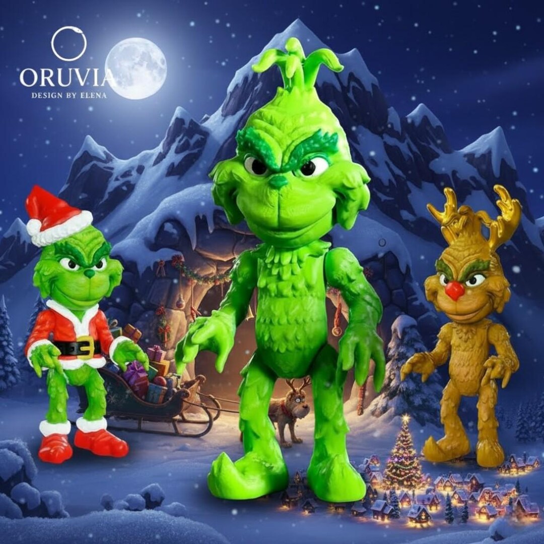 Grinch Figures 3D STL (3MF Files) - Etsy Australia
