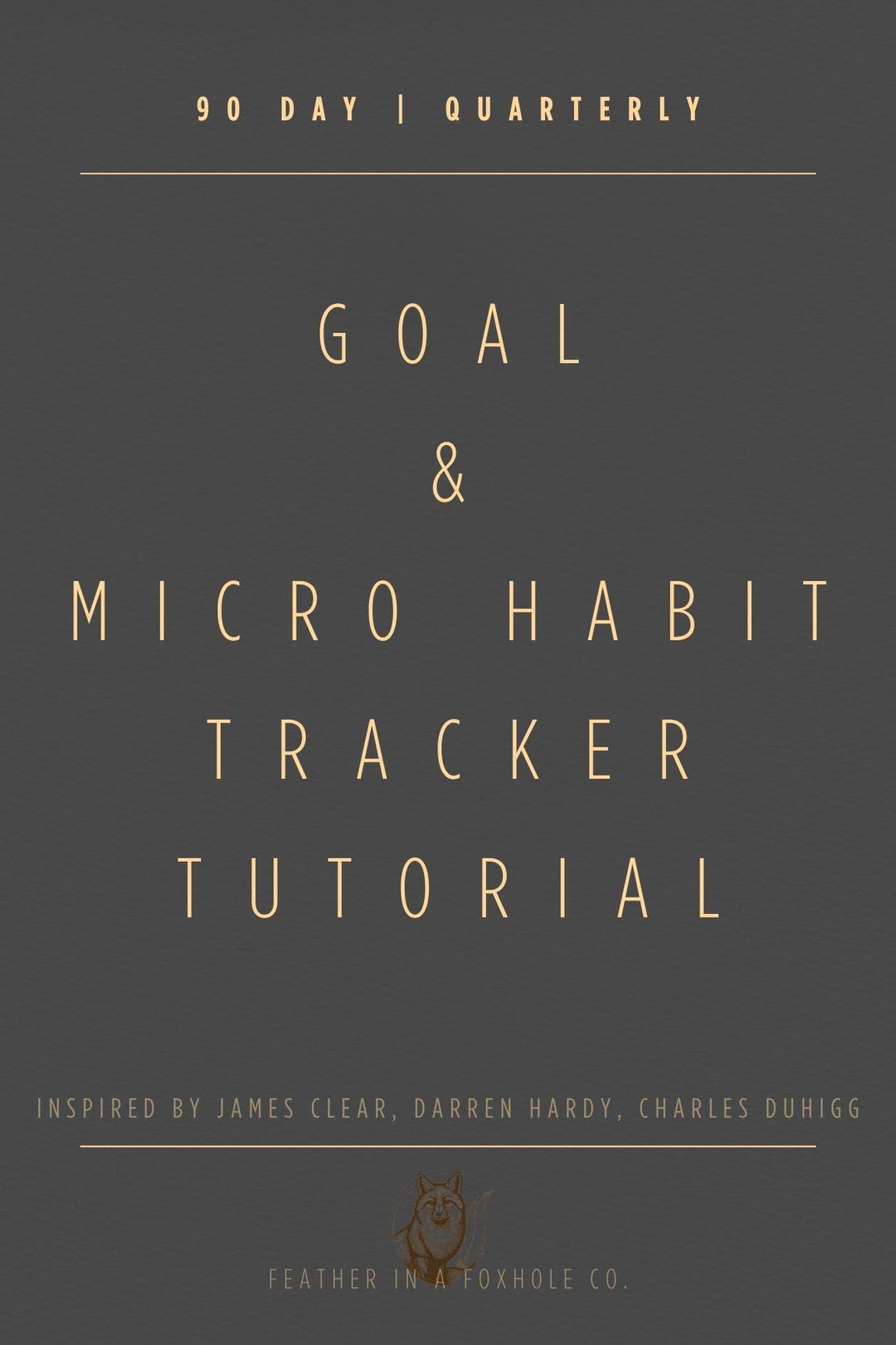 90 Day Goal & Micro Habit Tracker | Minimalist Routine Logbook (PDF ...