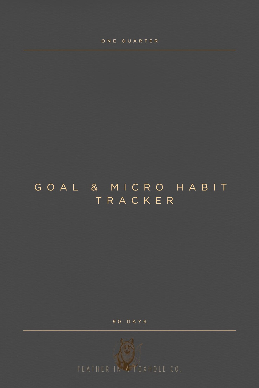 Quarterly Goal & Micro Habit Tracker | 90 Day Digital Habit Tracker ...