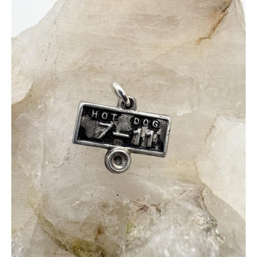 Vintage Sterling Silver Hot Dog 7-11 Sign Charm Convenience Store ...