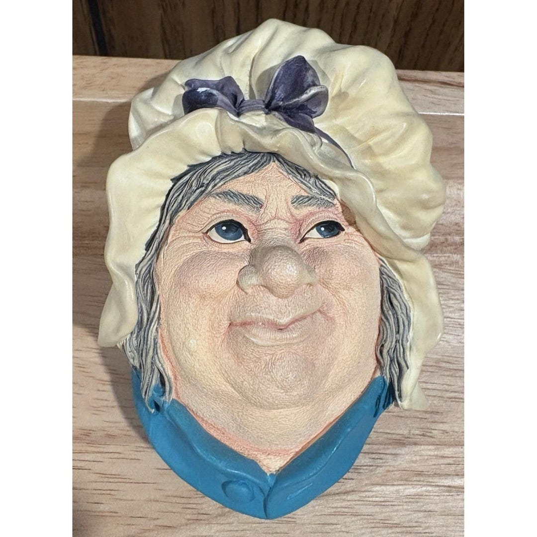 Bossons "sarah Gamp" Chalkware Wall Head Dickens Character England ...