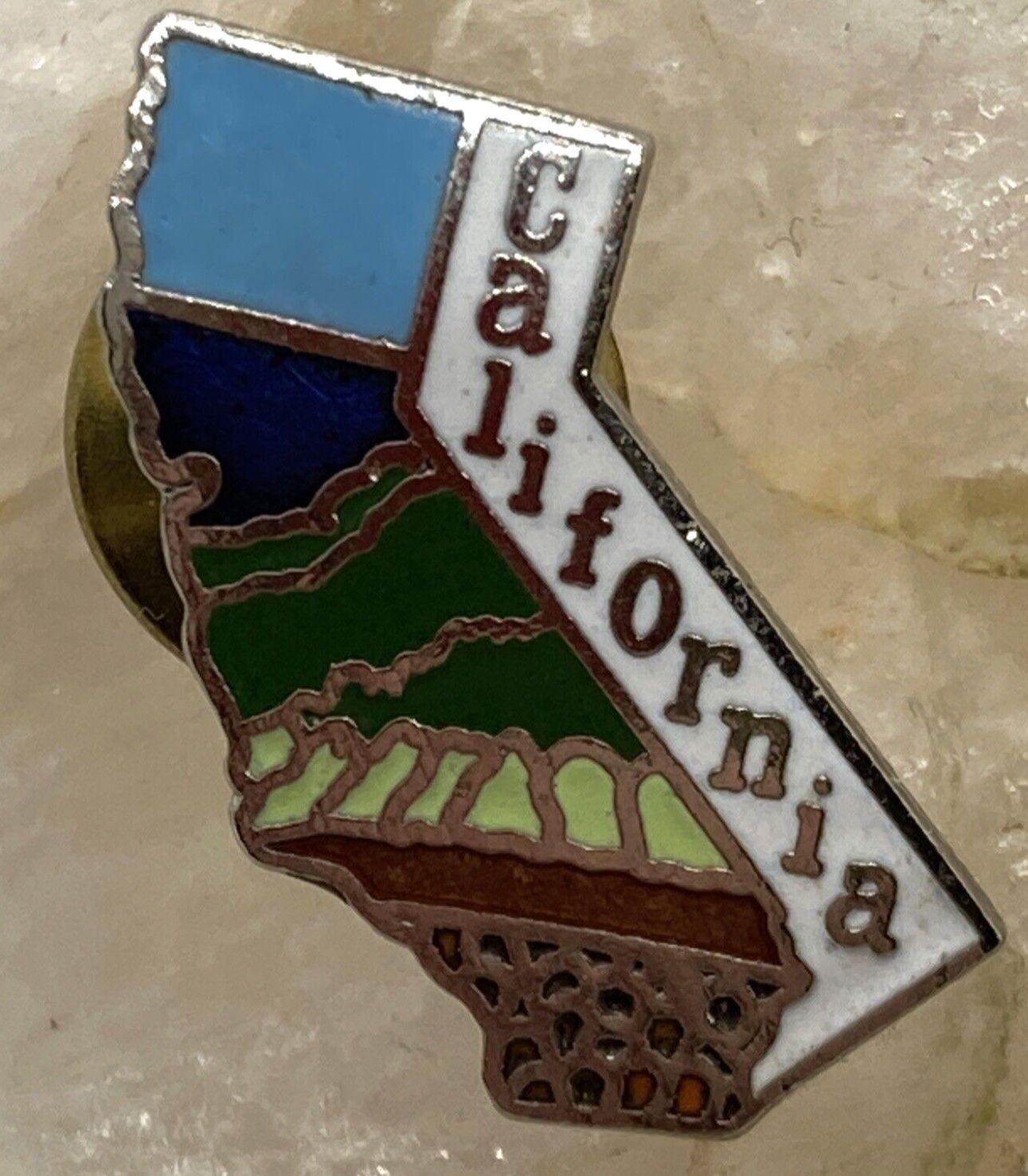 Vintage California Enamel State Outline Pin Travel Souvenir MAFCO ...