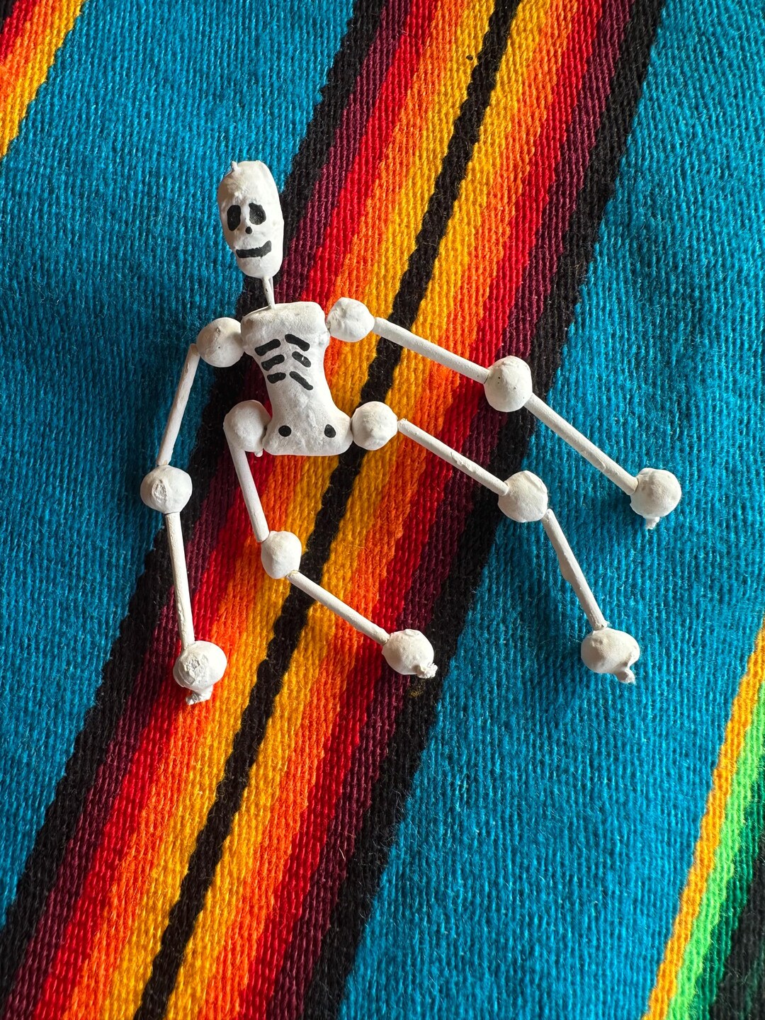 Mini Calaca Para Ofrendas, Miniature Skeleton, Mexican Clay Handmade ...