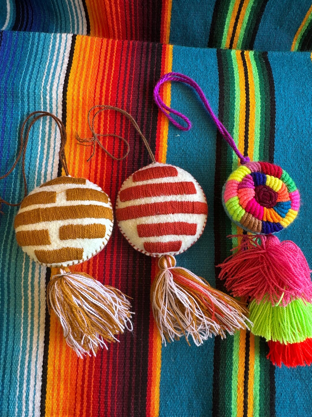 Mexican Pan Dulce Concha Bag Charm, Embroidered Tassel for Purse - Etsy