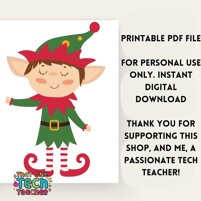 Christmas Classroom Door Decor Kit Printable Elf Classroom Decoration ...