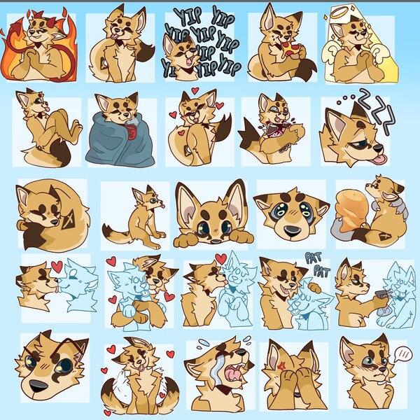 Furry Stickers - Etsy