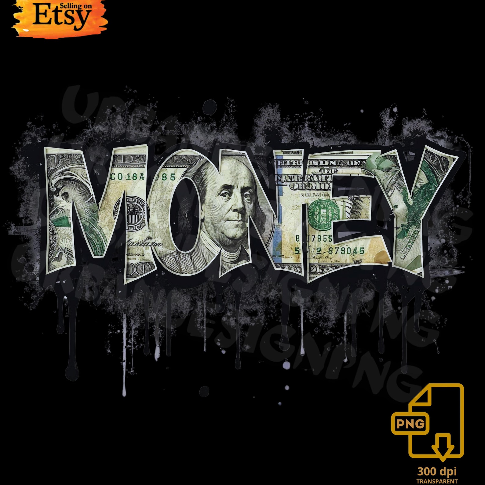 Graffiti Money PNG: Urban Dollar Design (digital Download) - Etsy