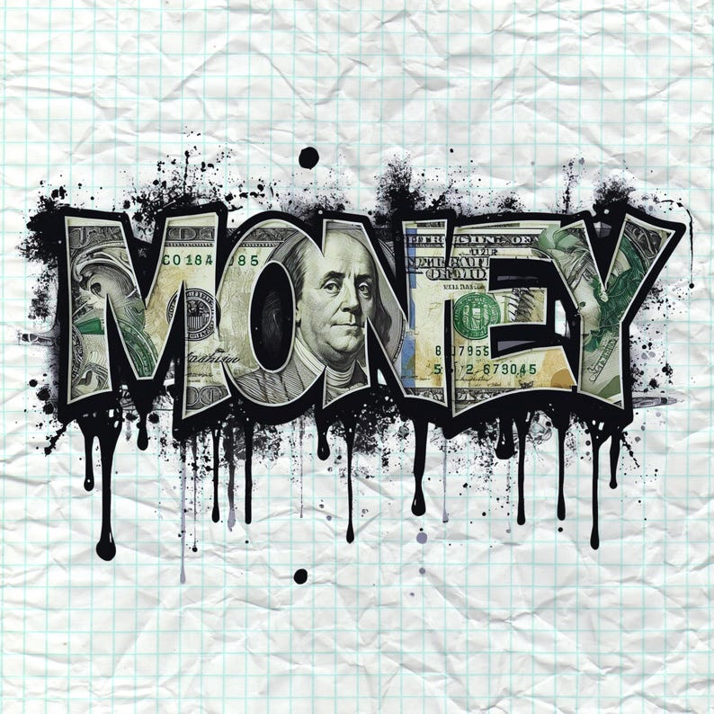 Graffiti Money PNG: Urban Dollar Design (digital Download) - Etsy