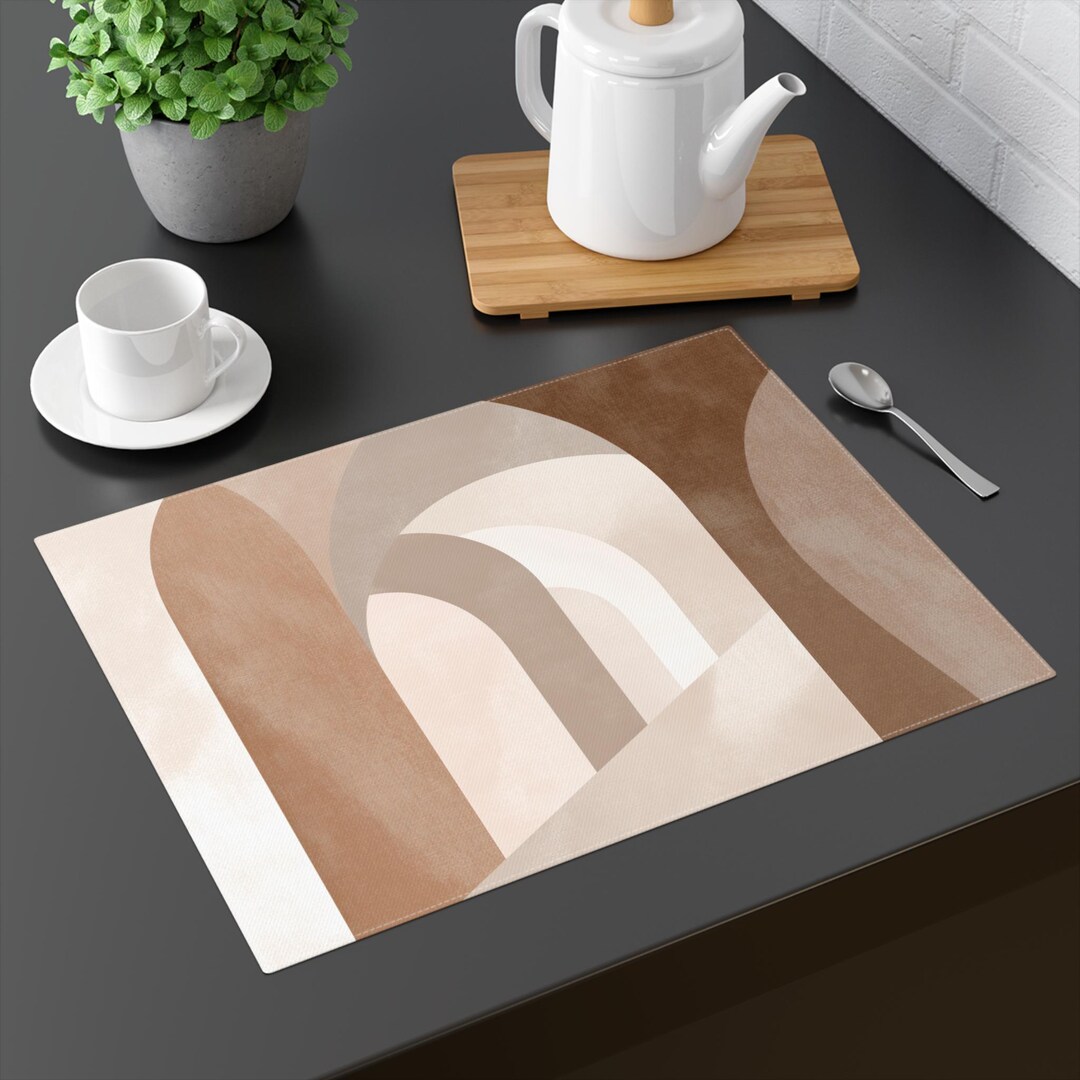 Japandi Arch Placemat Neutral Minimal Table Decor - Etsy