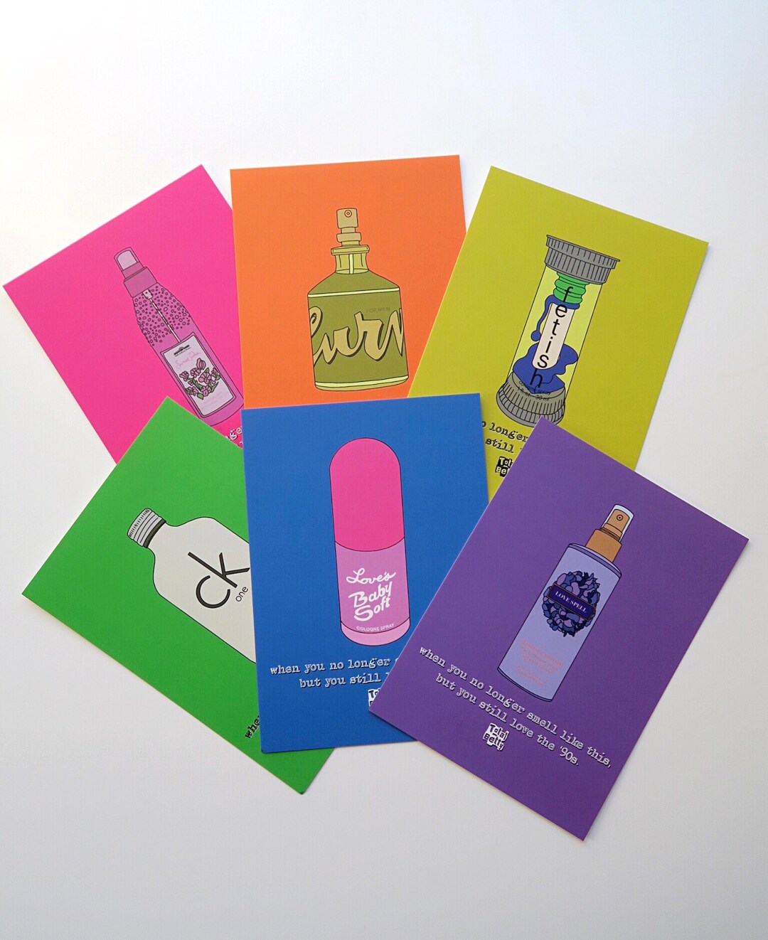 Smells Like the '90s Art Cards || Nostalgic Perfume Collection - Etsy