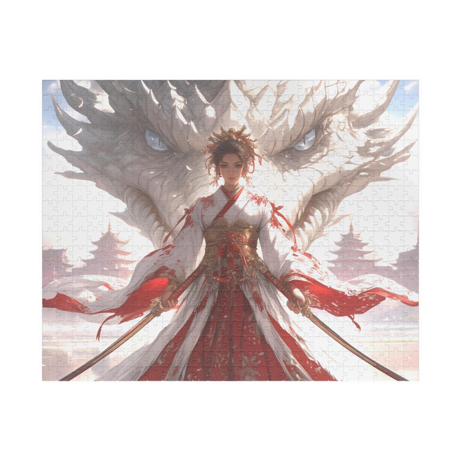 Priestess of the Sacred Dragon Fantasy Warrior Jigsaw Puzzle 252 520 ...