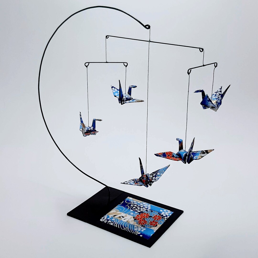 Blue & Gold - Desktop Crane Mobile - Etsy