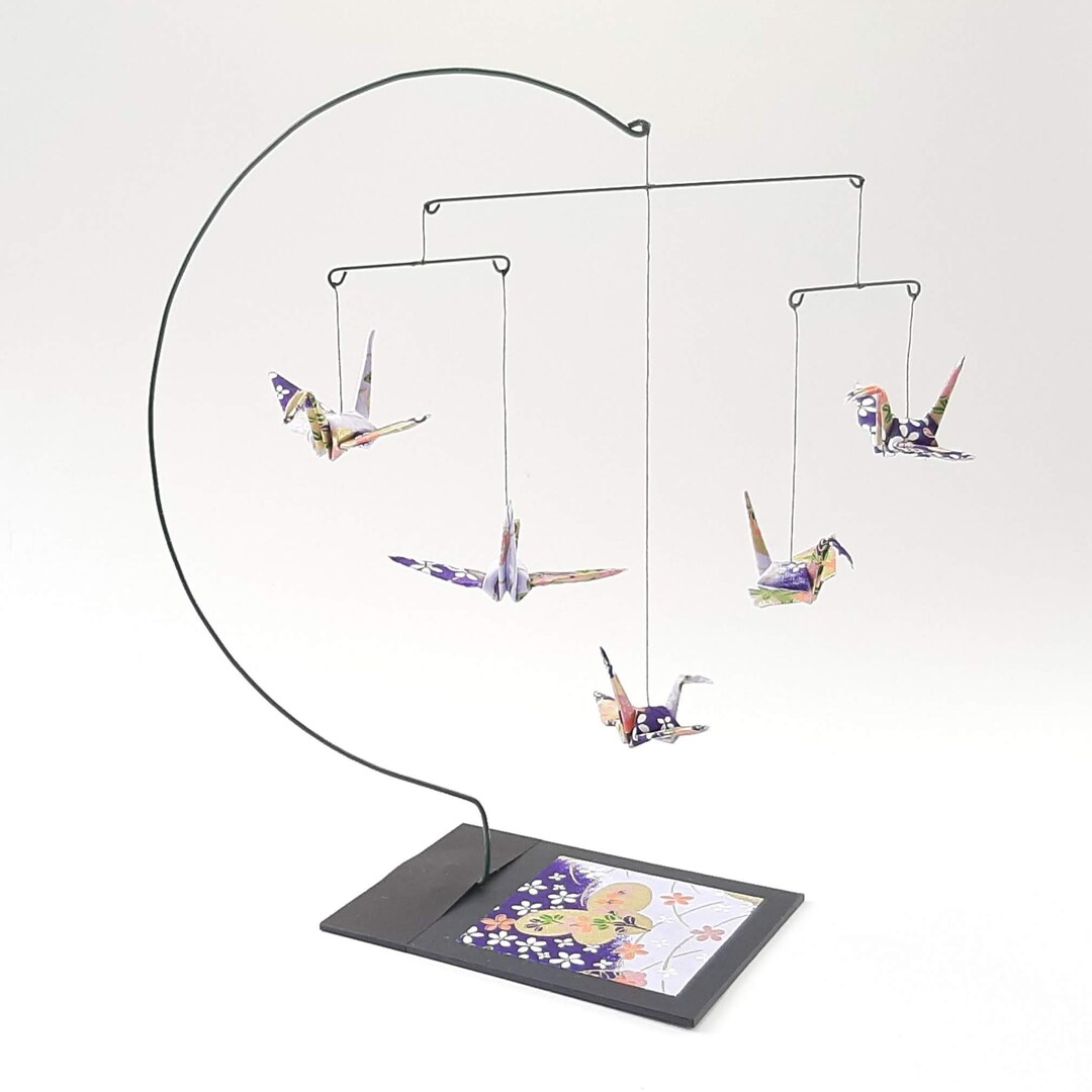 Purples & Butterflies - Desktop Crane Mobile - Etsy