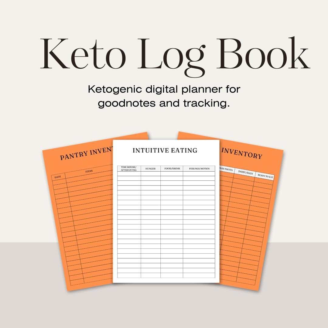 Keto Log Book Printable | Low Carb Diet Tracker | Digital Keto Journal ...