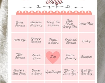 Ultimate Dark Romance Book Trope Bingo, Printable Reading Challenge ...