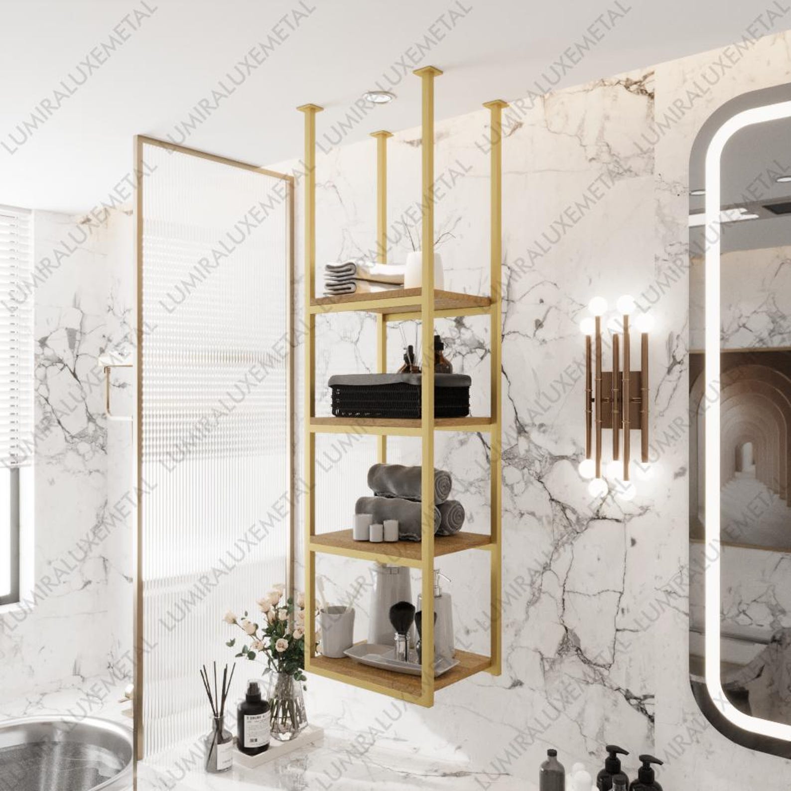 Modern Ceiling Mounted Shelf: Bathroom, Kitchen, Living Room Storage - Etsy