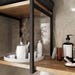 Ceiling Mounted Bathroom Shelf, Hanging Storage Rack for Towels ...