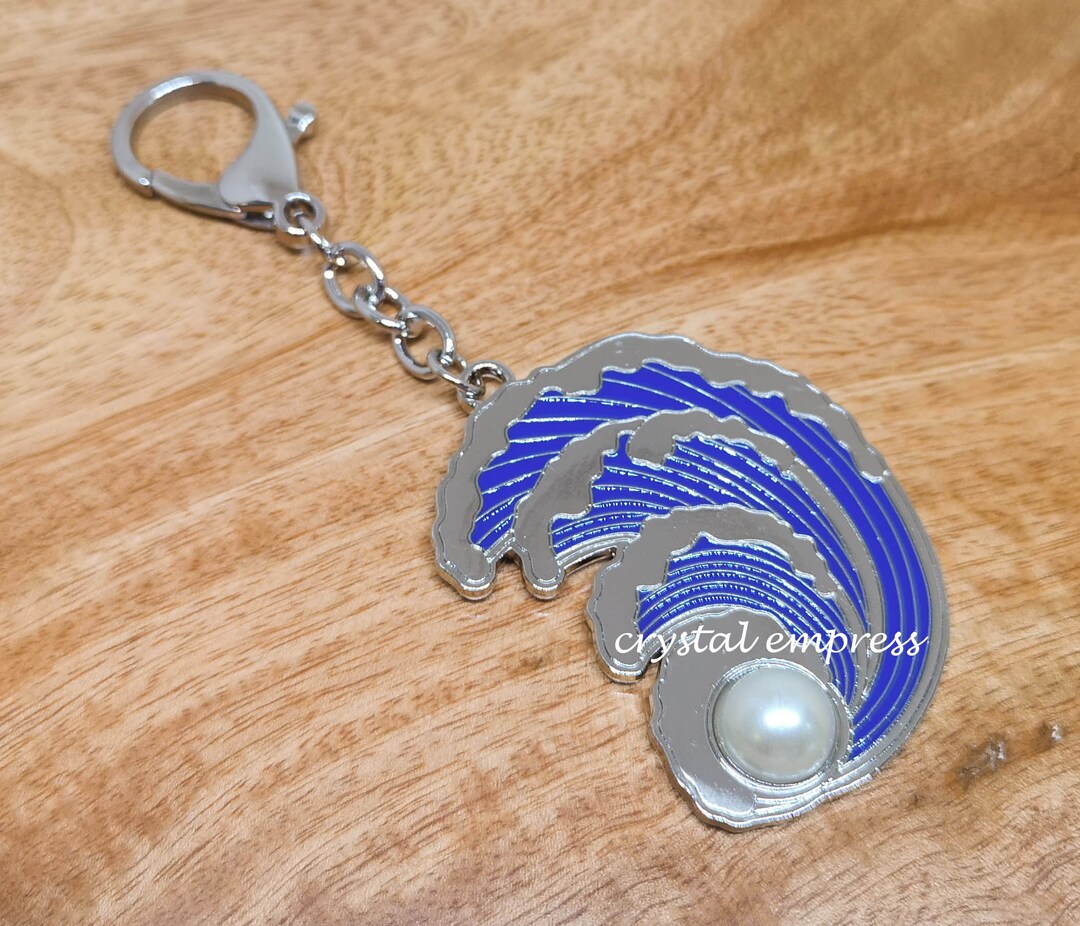 Feng Shui 2024 Water Wave With Pearl Amulet Keychain - Etsy