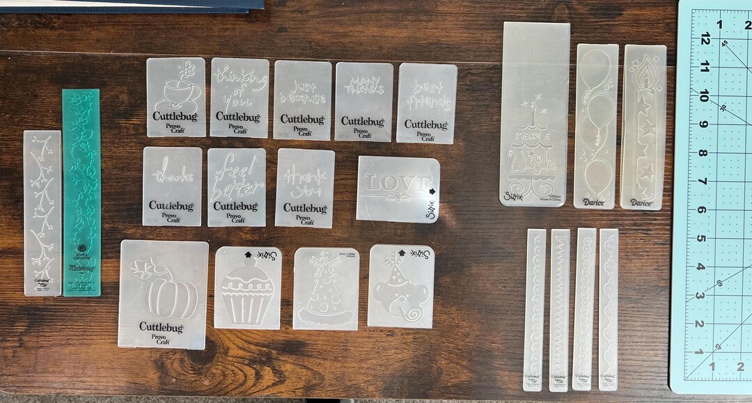 Embossing Folders: Cuttlebug Provo Craft Sizzix Phrases and Borders - Etsy