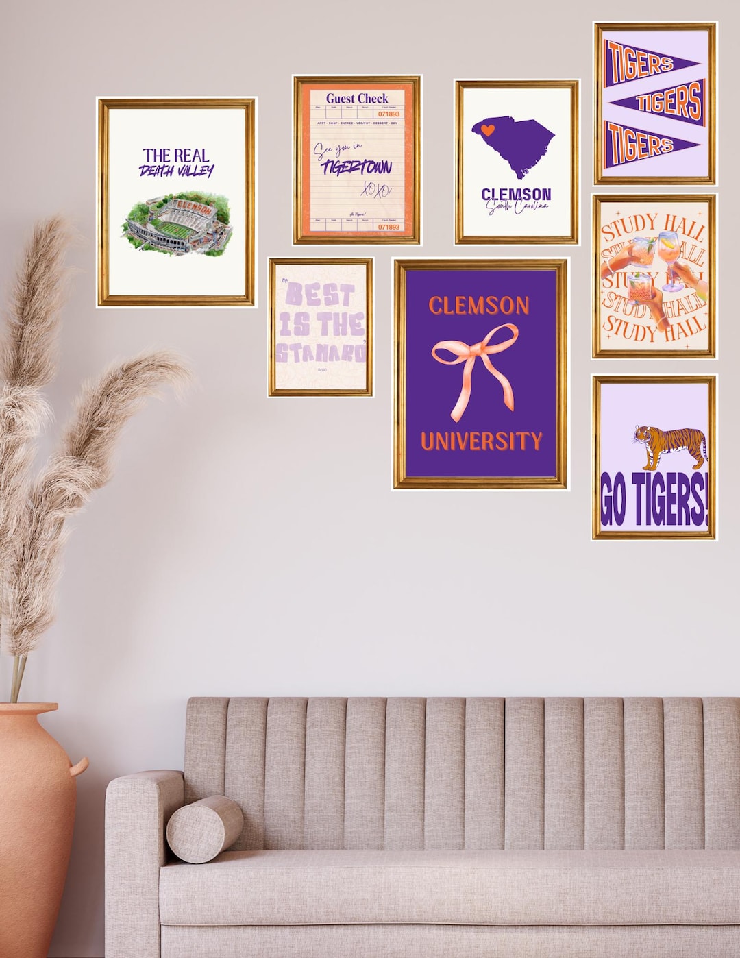 Clemson University Digital Posters Instant Download College Wall Art Perfect for Dorm Decor Game ...