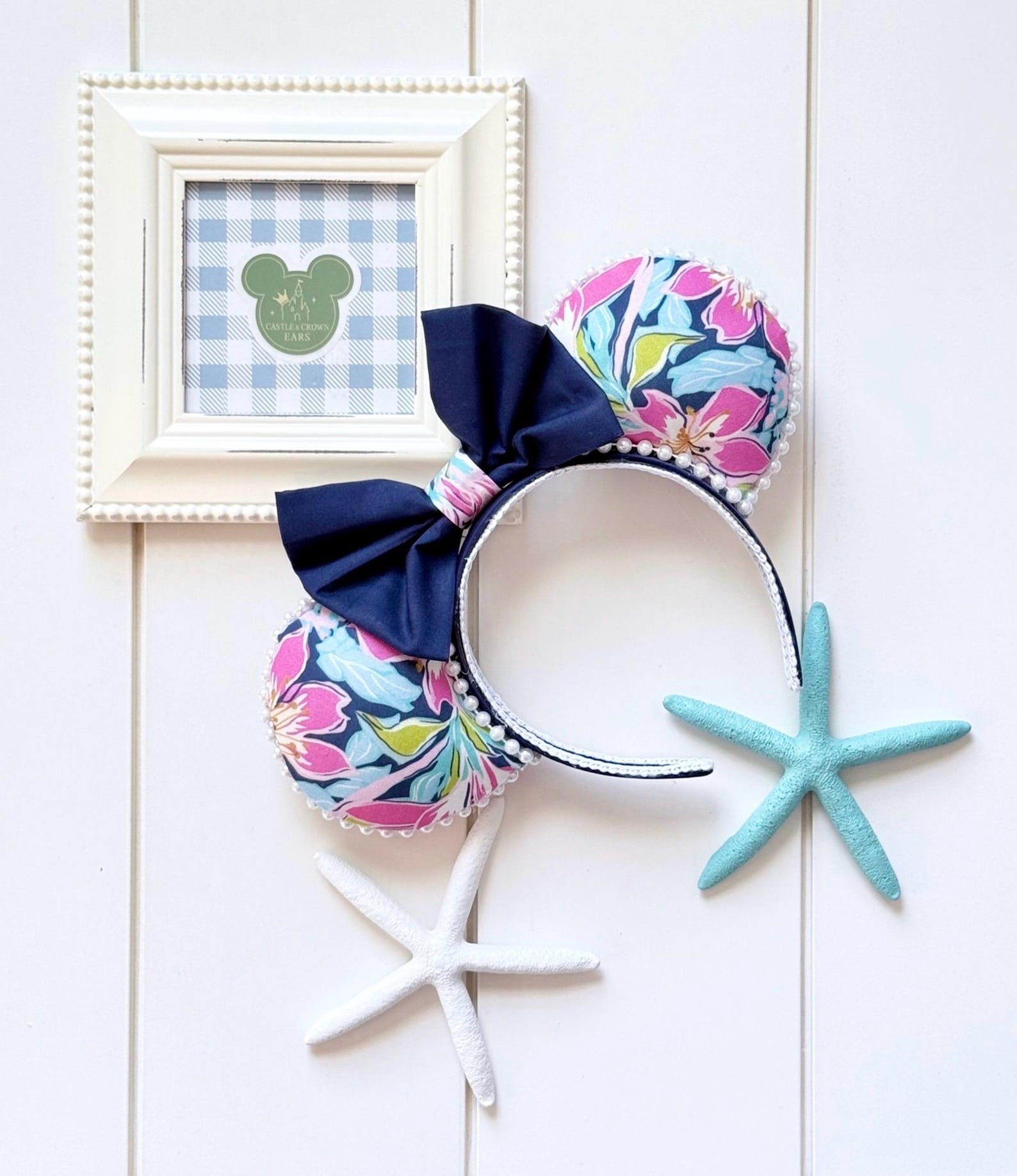 Island Blooms| Tropical Floral Mouse Ears I Pink and Blue Disney Cruise ...