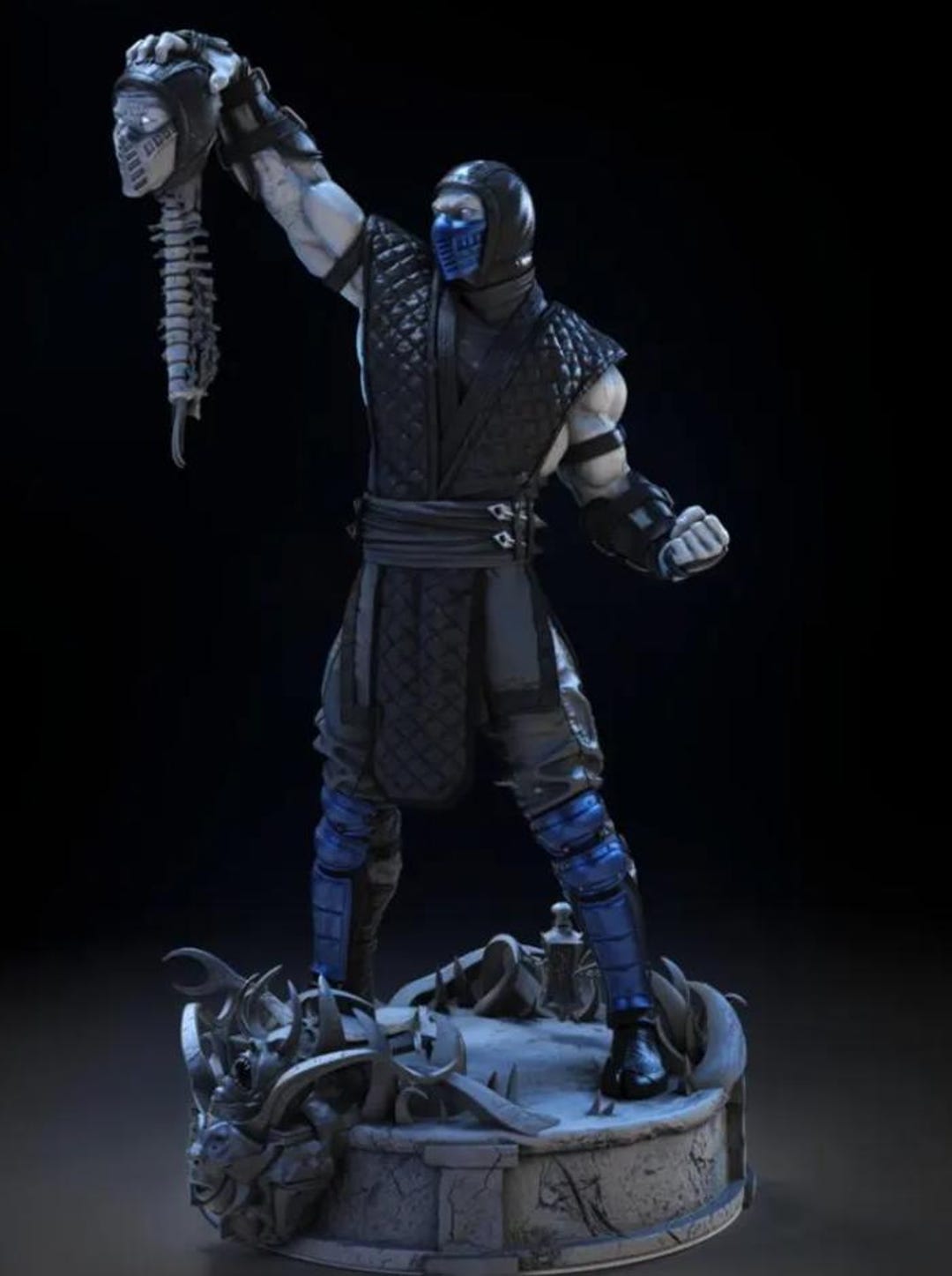 Mortal Kombat/ Sub Zero - Handmade Painted Collectible - Etsy