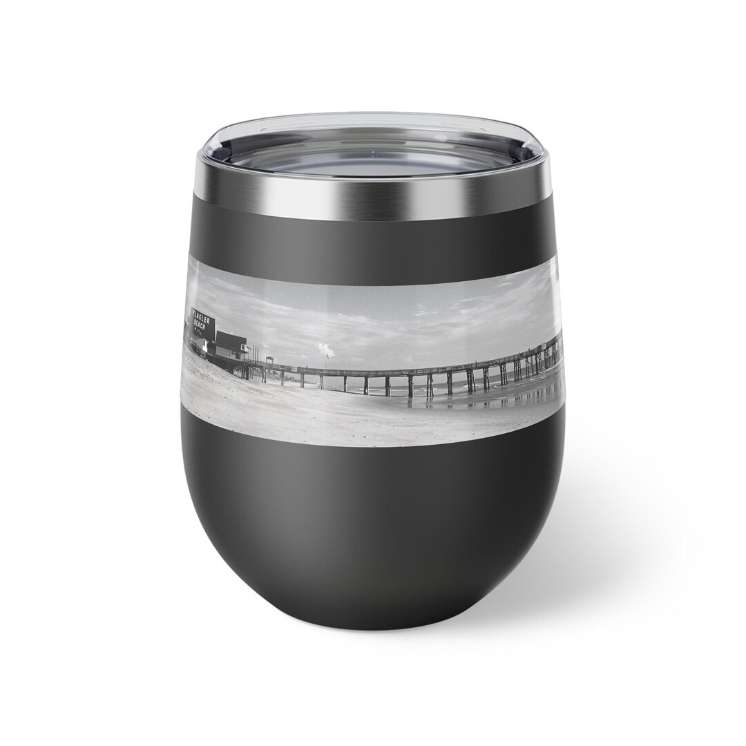 Wine Tumbler, Old School Pier Logo Flagler Strong Cup, Insulated Mug ...
