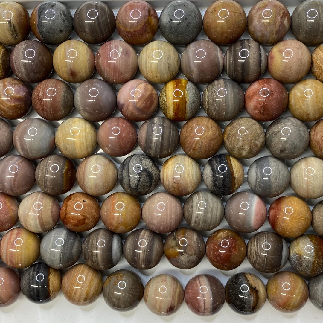 Rainbow Onyx 16mm Round 15–16inch Long, Natural Stone | Undyed Stone ...