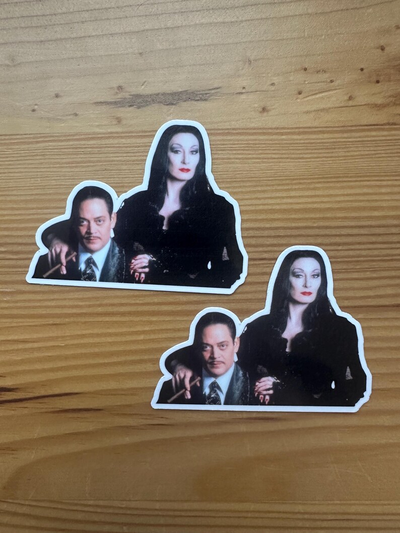 Gomez and Morticia Addams Vinyl Sticker - Etsy