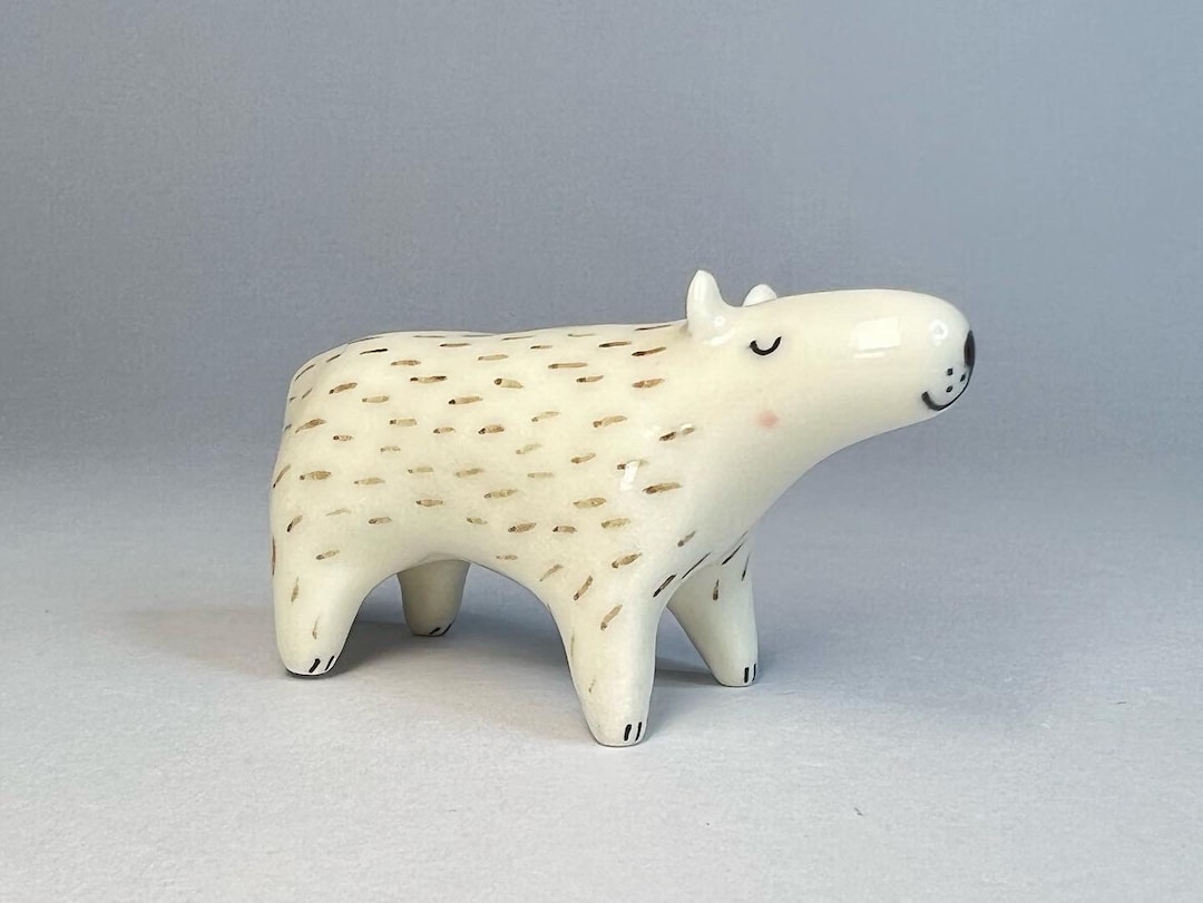 Ceramic Standing Capybara Ring Holder Totem Ornament - Etsy