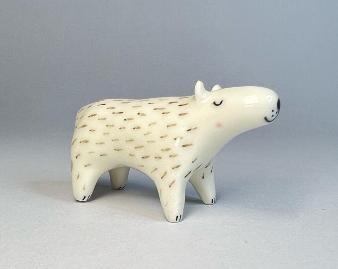 Ceramic Standing Capybara Ring Holder Totem Ornament - Etsy
