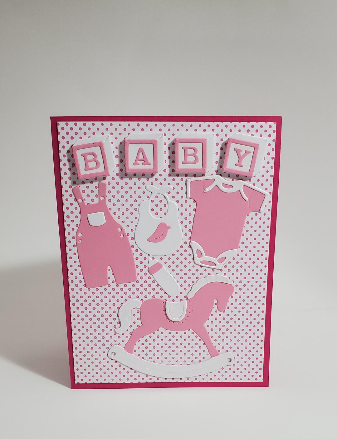 Pink Welcome Baby Card - Etsy
