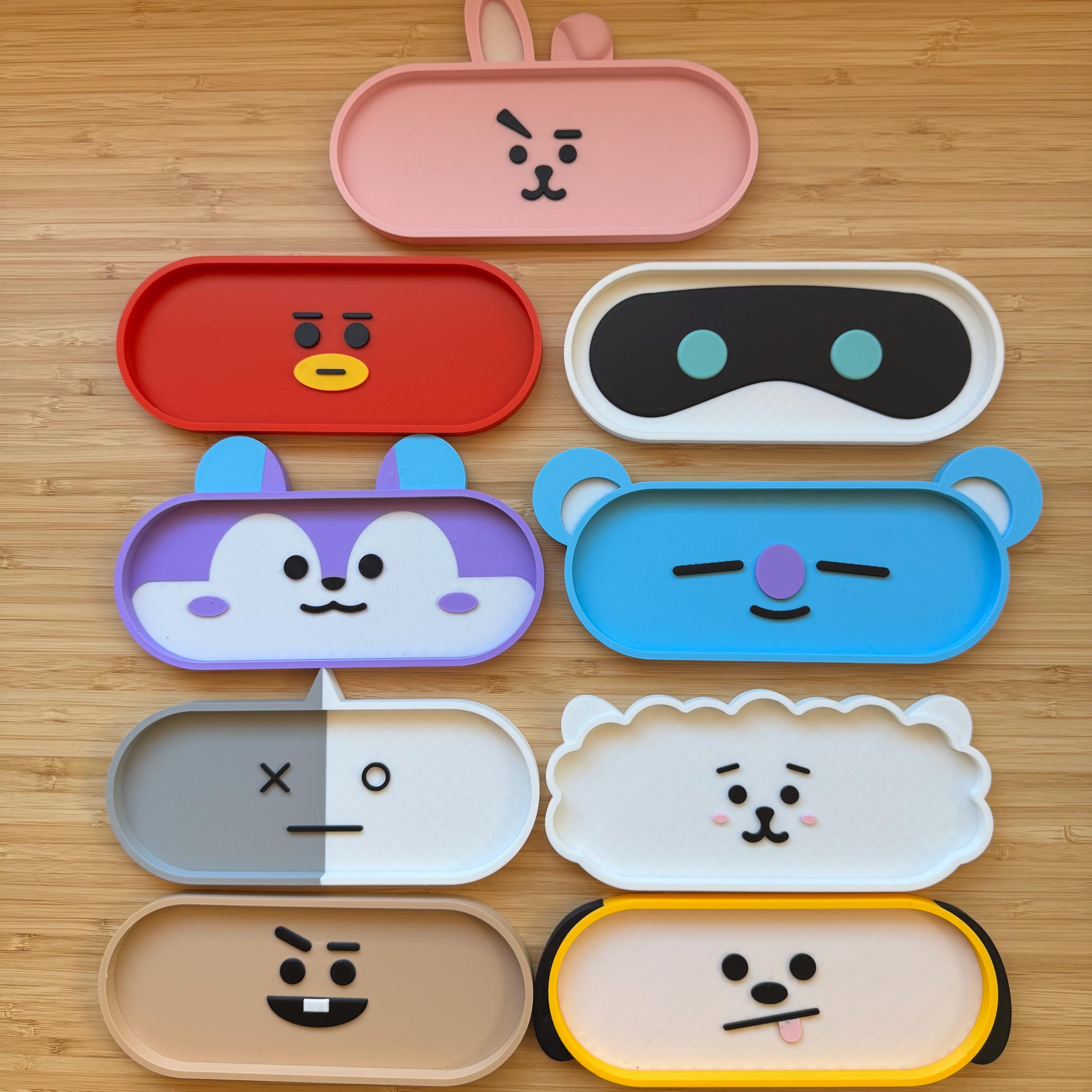 Bt21-bangtan Series | 3D Printed Trinket Tray | Desk Organizer ...