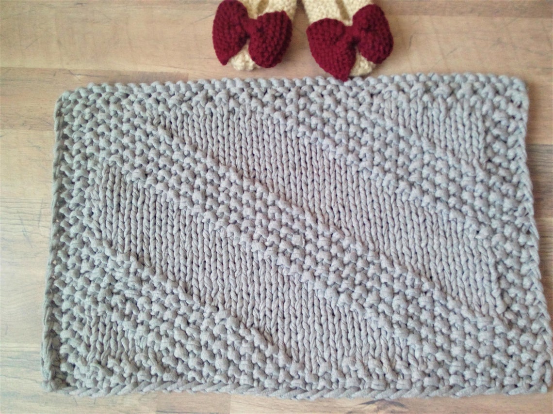 Bath Mat Knitting Pattern PDF Beginners Knitting Pattern Rug Pattern ...