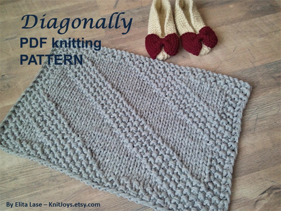 Bath Mat Knitting Pattern PDF Beginners Knitting Pattern Rug Pattern ...