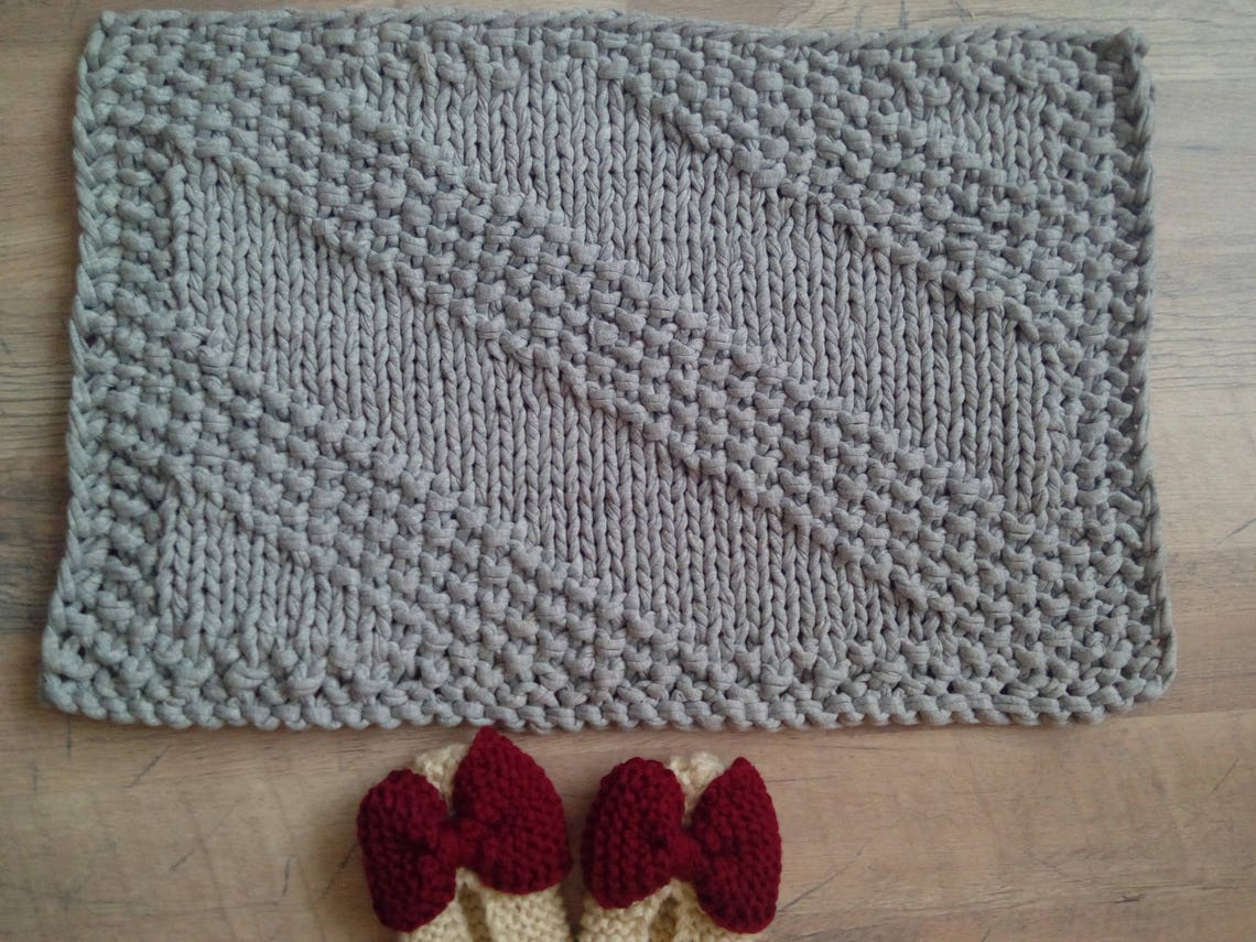 Bath Mat Knitting Pattern PDF Beginners Knitting Pattern Rug Pattern ...