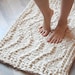 Rug Knitting Pattern PDF, Waves. Beginners Bath Mat Knitting Pattern ...