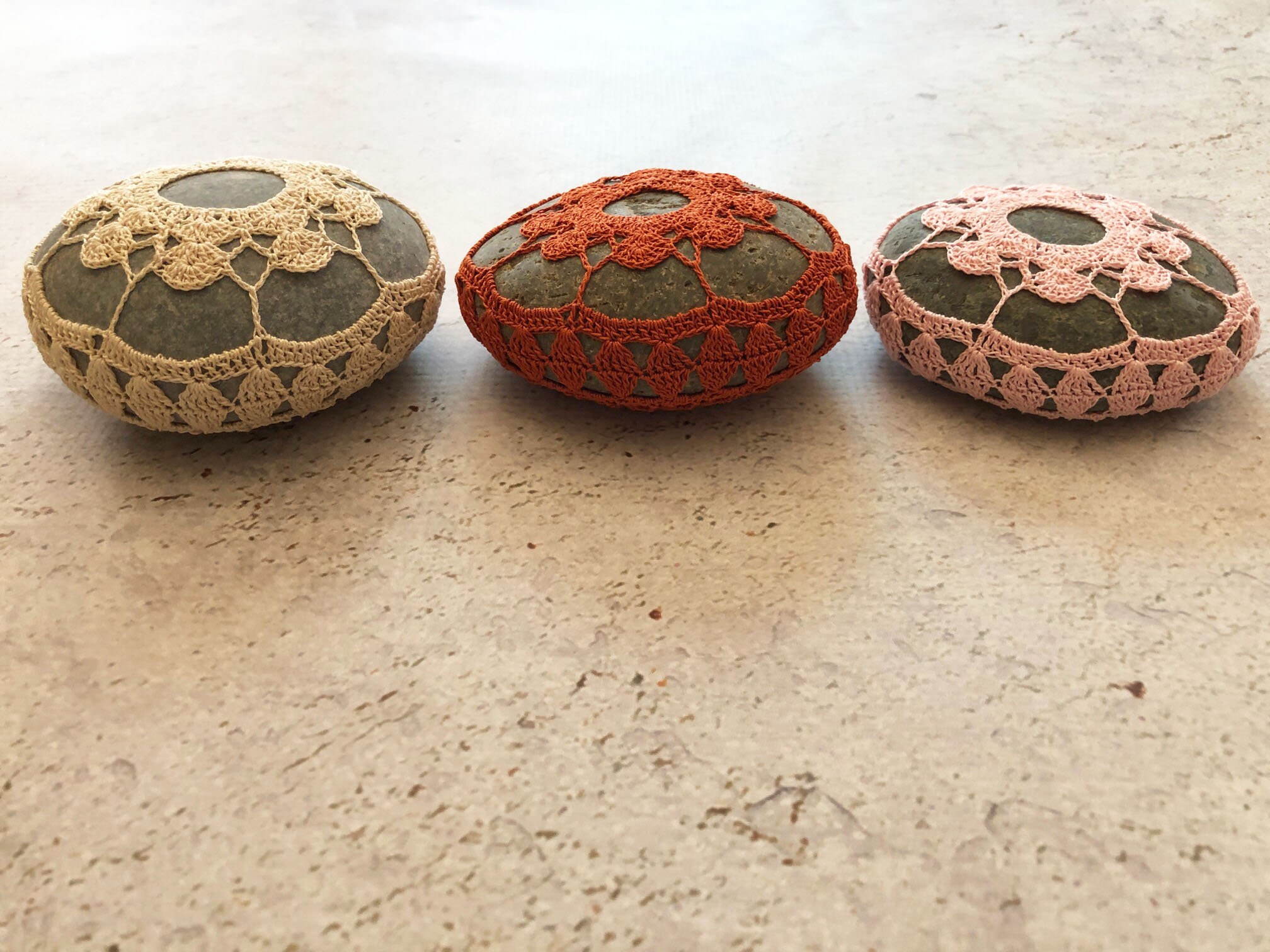 Crochet Stone Pattern DIY Lace Stone Cover Pattern Rock | Etsy