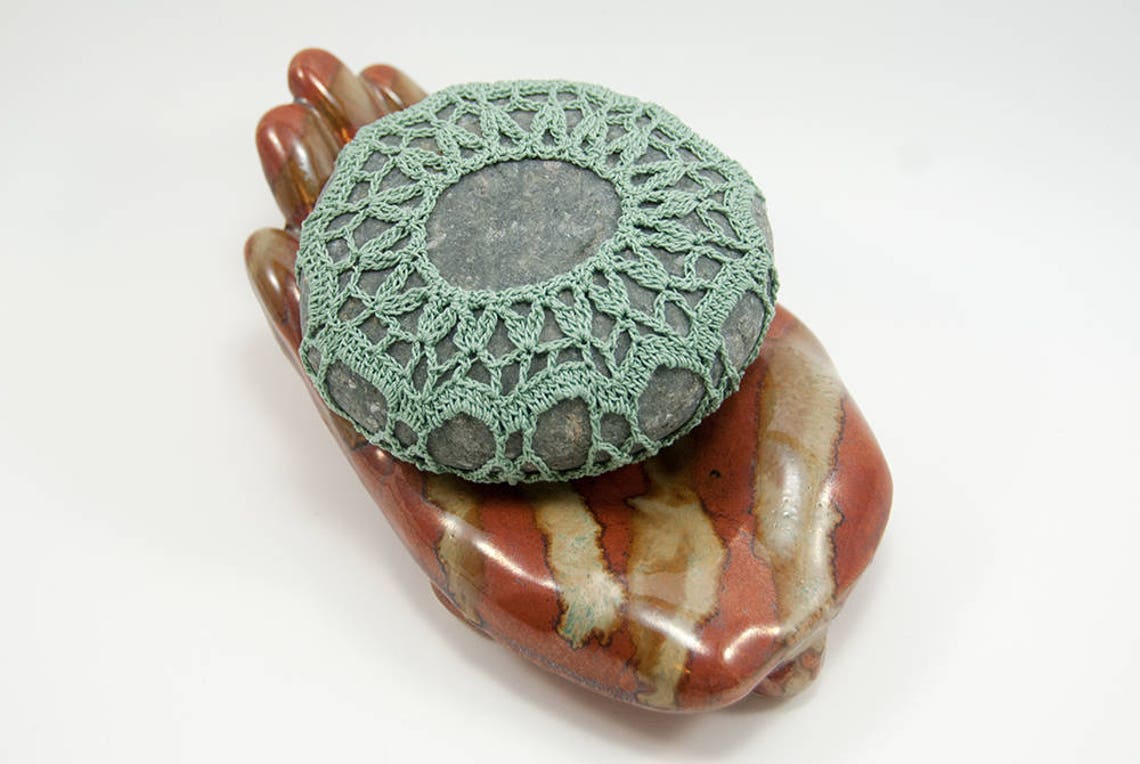 Crochet Stone Pattern DIY Lace Stone Cover Pattern Crochet | Etsy