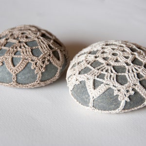 Crochet Stone Pattern, DIY, Lace Stone Cover Pattern, Rock Cozy Pattern ...