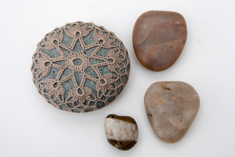 Crochet Stone Pattern DIY Lace Stone Cover Pattern Crochet - Etsy