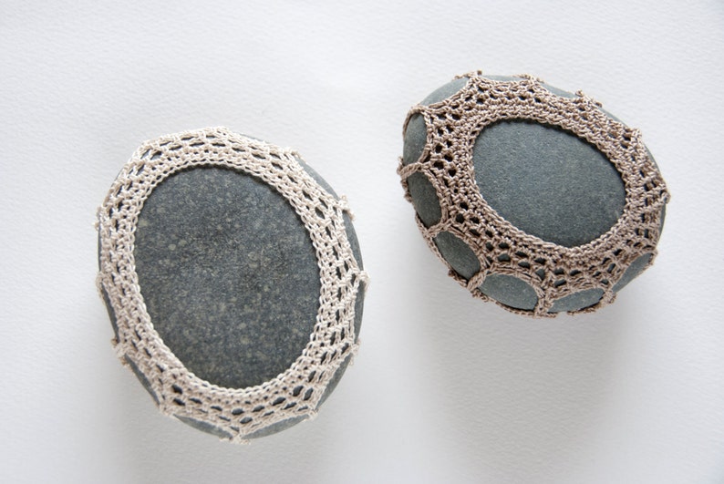 Crochet Stone Pattern, DIY, Lace Stone Cover Pattern, Rock Cozy Pattern ...
