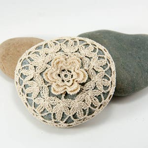 Crochet Stone Pattern, DIY, Lace Stone Cover Pattern, Crochet Rock ...